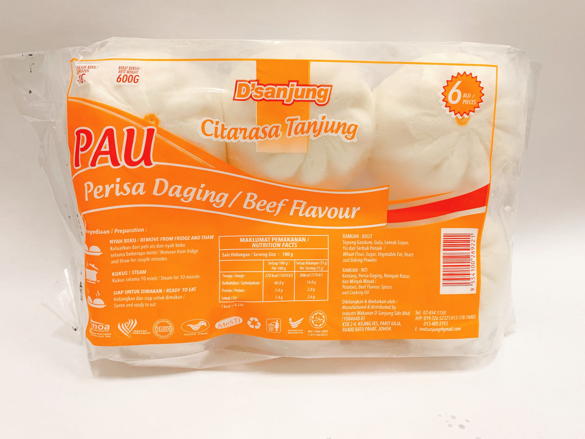 D Sanjung - Pau Perisa Daging (6pcs) – Nikmart Halal Frozen